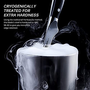 KYOKU Shogun Series 6" Utility Chef Knife + 7" Boning Knife - Japanese VG10 Steel Core Forged Damascus Blade