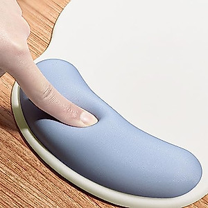 Computer Mouse Pad Ergonomic Mouse Wrist Rest Non-Slip Silicone Laptop Gaming Mouse Pad with Gel Wrist Support Computer Accessories,9.65" X 8.46" Green