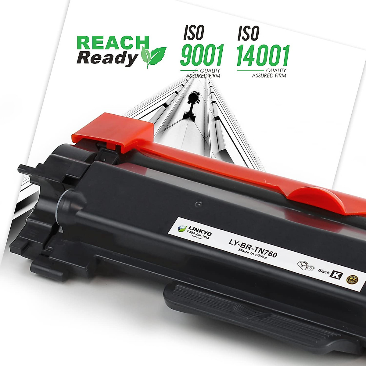 LINKYO Compatible Toner Cartridge Replacement for Brother TN760 TN-760 High Yield TN730 (4-Pack, Design P1)