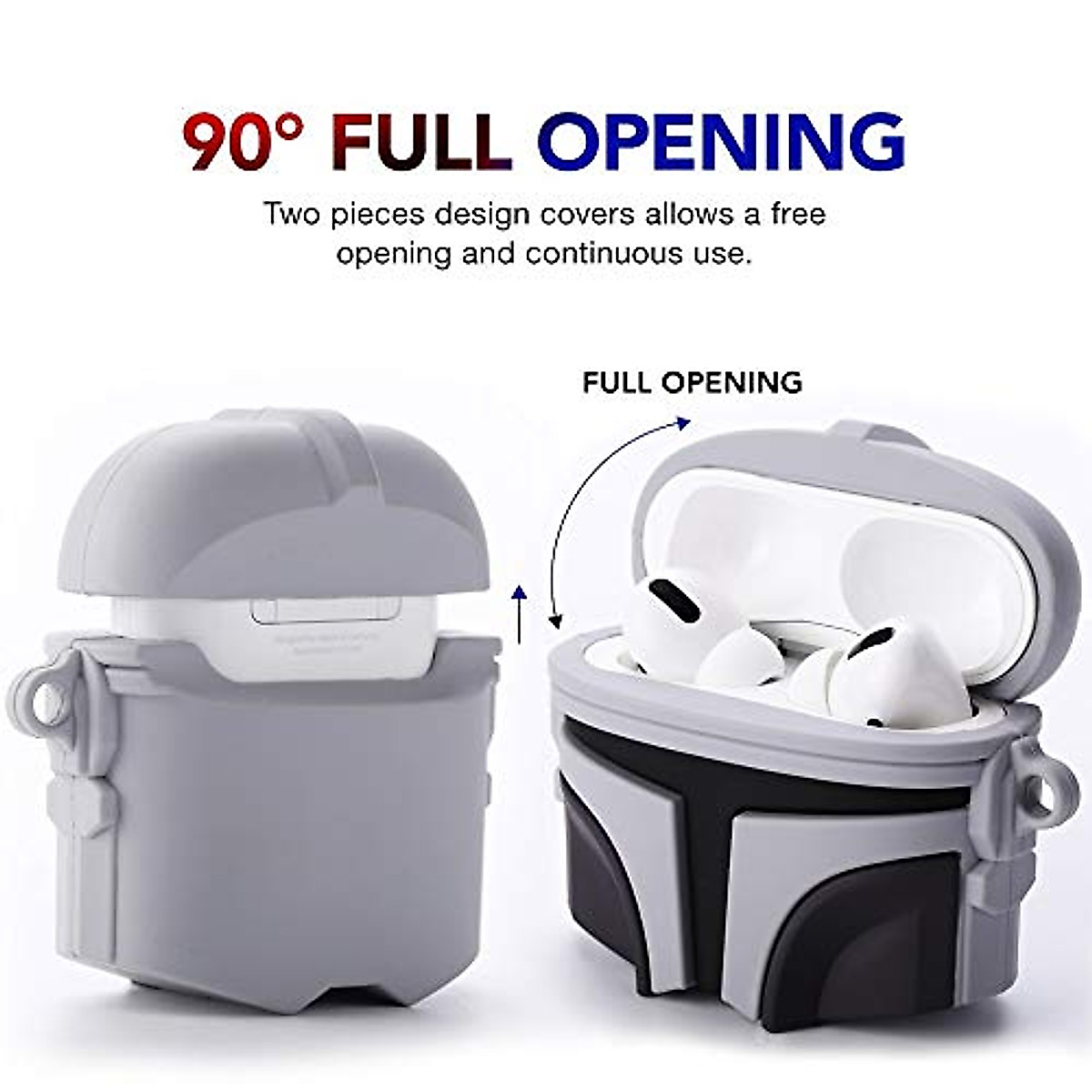 Case Cover with Keychain for AirPods Pro, Silicone Earbud Cover with Keychain for Airpods Pro (for AirPods Pro)