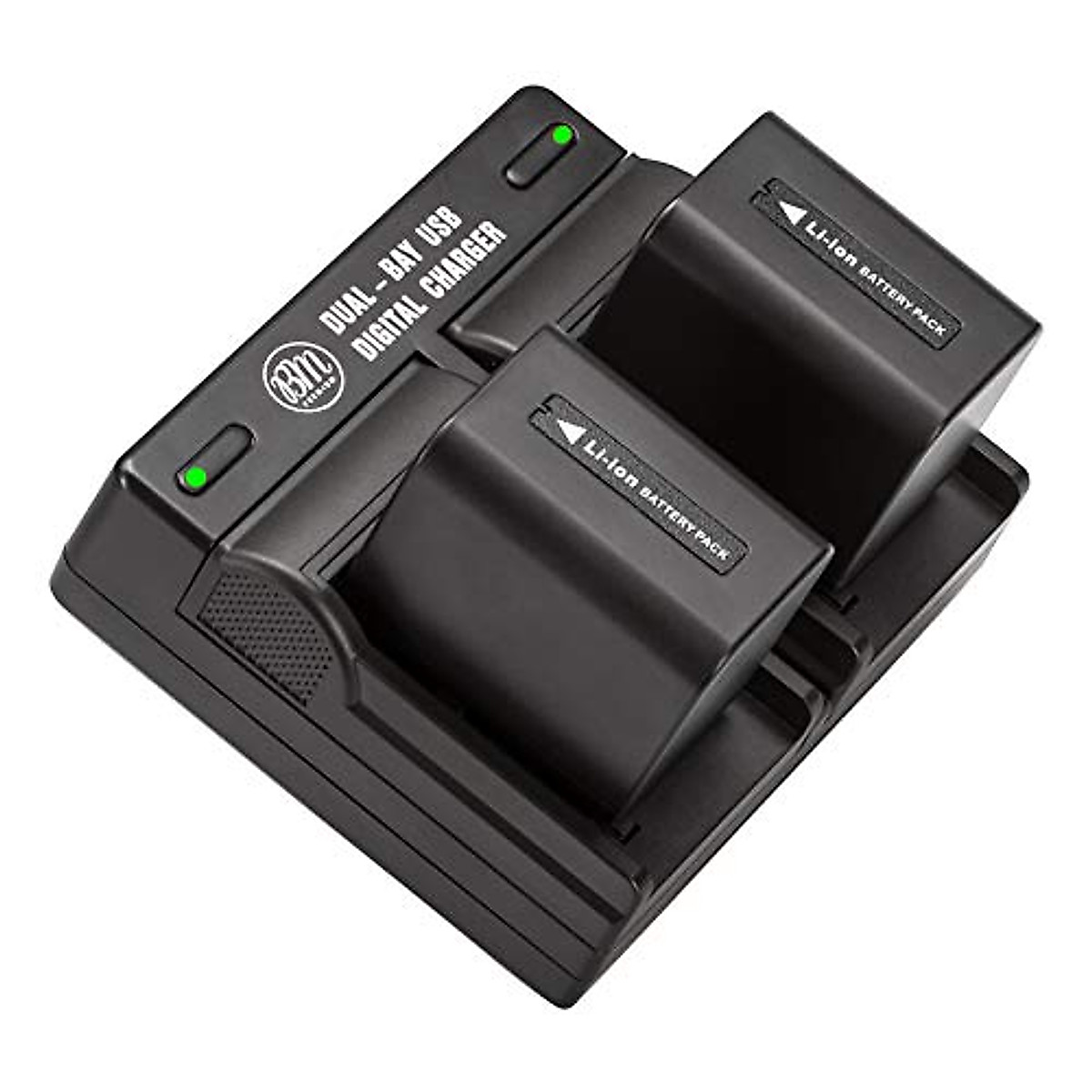 BM 2 NP-FV70 Batteries & Dual Charger for Sony FDR-AX700, PXW-Z90V, HXR-NX80, HDR-CX455 HDR-CX675, CX330, CX900, PJ340, PJ540, PJ670B, PJ810, FDR-AX33, FDR-AX53, FDR-AX100, NEX-VG10, VG20, VG30 VG900