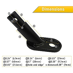 ZUIWAN Bicycle Trailer Hitch Connector,Bike Trailer Coupler Metal Instep Bike Trailer Attachment Connector Accessory for Kid Trailer,Pet Trailer and More