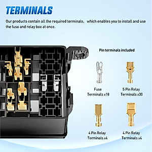 Nilight Fuse and Relay Block Box 6 Slots 24V ATC/ATO Universal Waterproof Kit for Car Truck Marine Boat