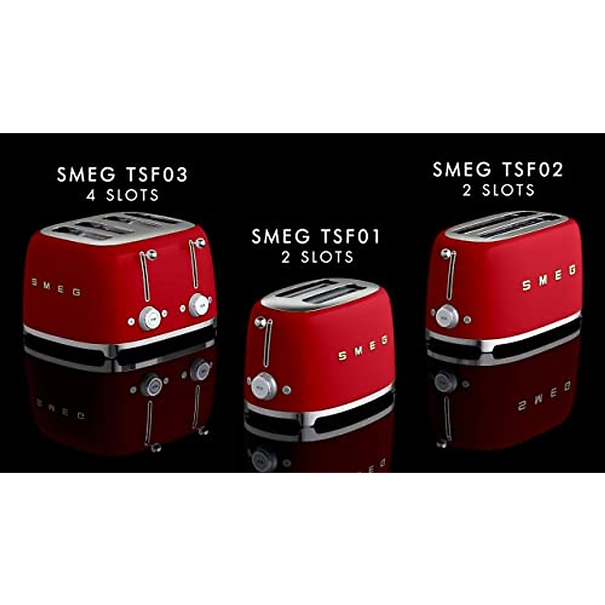 Smeg 50s Retro Line White 2-Slice Toaster