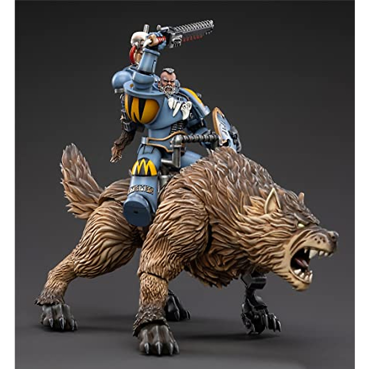 HiPlay JoyToy × Warhammer 40K Officially Licensed 1/18 Scale Science-Fiction Action Figures Full Set Series -Space Wolves Thunderwolf Cavalry Bjane