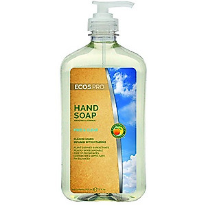 ECOS PRO Hand Soap | Hypoallergenic | Unscented | Readily Biodegradable Formula | With Vitamin E & Antioxidants | Made In The USA | Free & Clear 17 Fl Oz (Pack of 6)