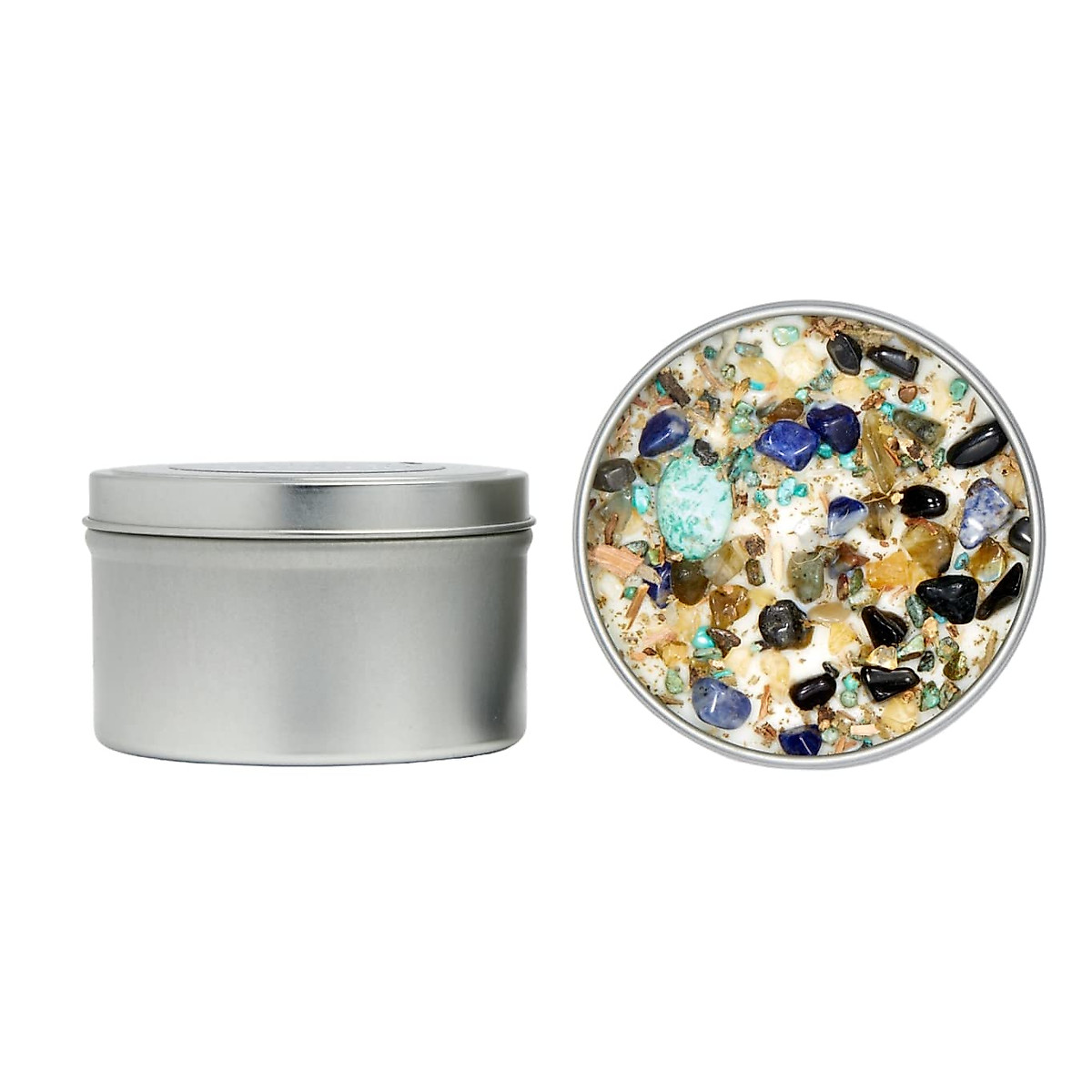 Sagittarius Zodiac Candle (Nov. 22 - Dec. 21) - Soy Candle - All Natural Aromatherapy Candle - Sagittarius Horoscope Candle - Crystal Candles - 8 oz Tin