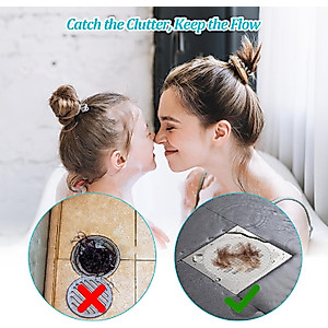 4" X 4" Flower Shape Disposable Hair Drain Stickers, Shower Drain Cover Hair Catcher Mesh Stickers, Floor Drain Filter Stickers Hair Catcher, Hair Drain Sticker for Bathroom, Laundry, Bathtub 10Pcs