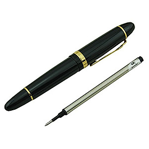 Jinhao 159 Blac Rollerball Pen Heavy Big Pen (Gold Trim)