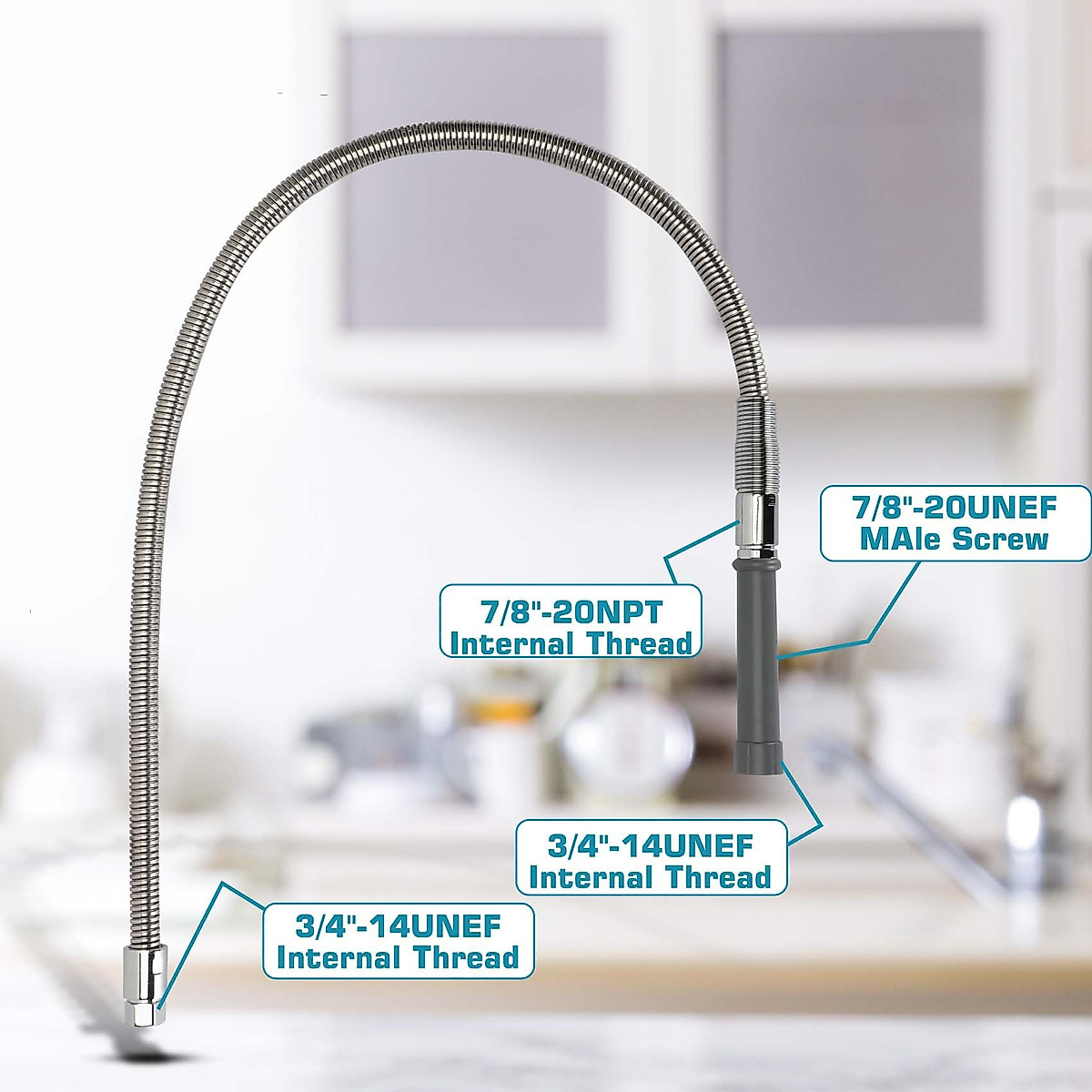 44 Inch Pre-Rinse Hose,B-0044-H Pre-Rinse Hose,commercial sink sprayer hose