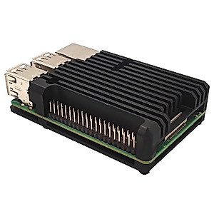 Raspberry Pi 3 Model B+ Aluminum Case Metal Shell Black Enclosure Compatible with Raspberry Pi 3 Model B