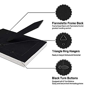 LaVie Home 5x7 Picture Frames (3 Pack, Distressed White Wood Grain) Rustic Photo Frame Set with High Definition Glass for Wall Mount & Table Top Display