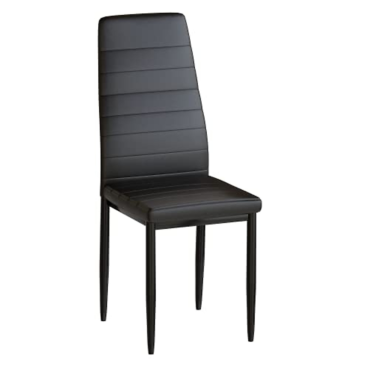 Lamerge Faux Marble Dining Table Set for 4,5 Piece Dining Room Table Set,Rectangular Table and 4 PU Leather Chairs for Living Room,Dining Room,Breakfast Nook,White&Black, (LMDT-wb)