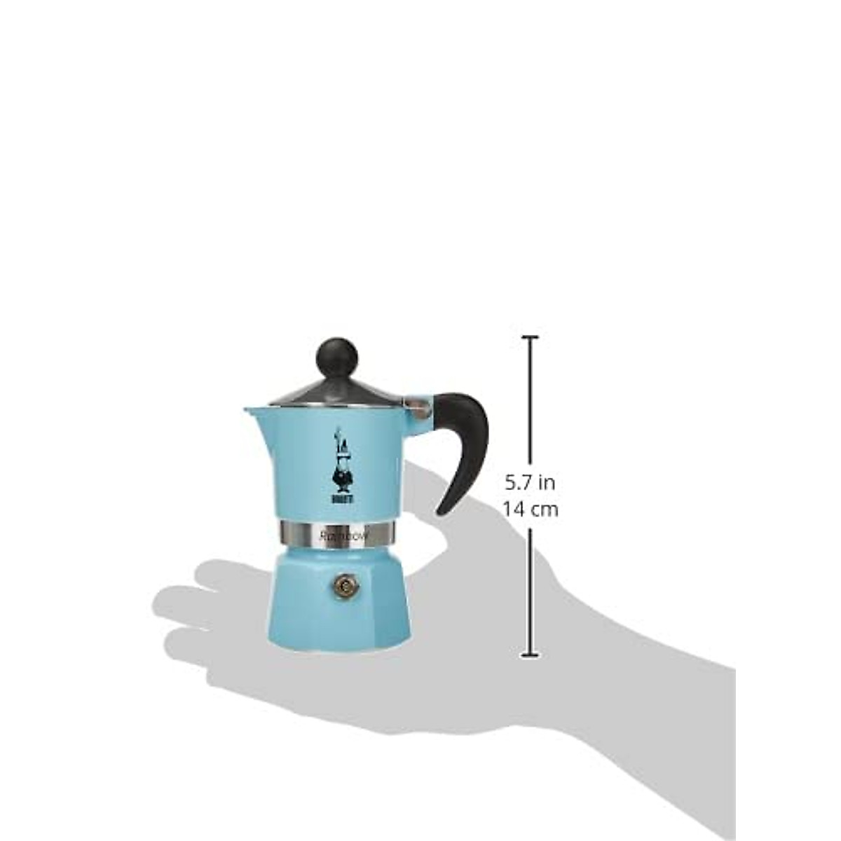 Bialetti 5041 Rainbow Espresso Maker, Light Blue