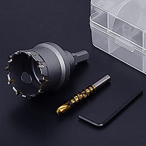 hwojjha Metal Steel Hole Saw Drill Bit, Hole Cutter for Thick Metal,Stainless Steel,Iron and Wood (54mm)