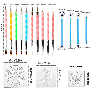 Mandala Dotting Tools,Augshy 58PCS Dot Painting Tools Set Rock Painting Supplies with a Blue Zipper Waterproof Storage Bag for Painting Rocks