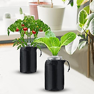 12Pcs Kratky Blackout Sleeves for Ball Mason Jars 32 Oz, Black Wide Mouth Mason Jar Grow Cover, Hydroponic Container Sheath, Sprouting Jars Sleeves for Help Plants Grow Healthily of Kratky