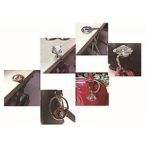 Grtdrm Multiple Hearts Style Premium Foldable Handbag Bag Purse Hanger Table Hook Holder (Purple)