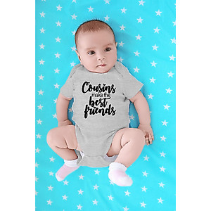 CBTwear Cousins Make the Best Friends - I'm Going to Be A Big Cousin - Cute Infant One-Piece Baby Bodysuit (6 Months, Heather Grey)