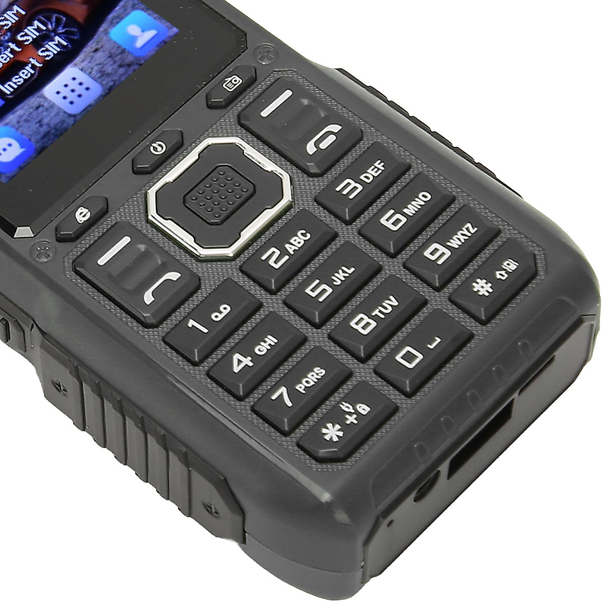 Heayzoki 2G Seniors Cell Phone, 4 SIM Card 2G Retro Phone with Detachable Antenna Pole, 2.4 Inch HD Screen, Big Loud Speaker, 10000mAh Battery, LED Flashlight (Black)