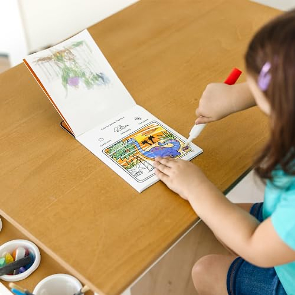 Melissa & Doug On the Go ColorBlast! Travel Activity Book With No-Mess Marker - Dinosaur - FSC Certified