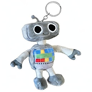 Listener Kids Stuffe Baby Robot Plush Toy with Removable Bag Clip Jett The Robot