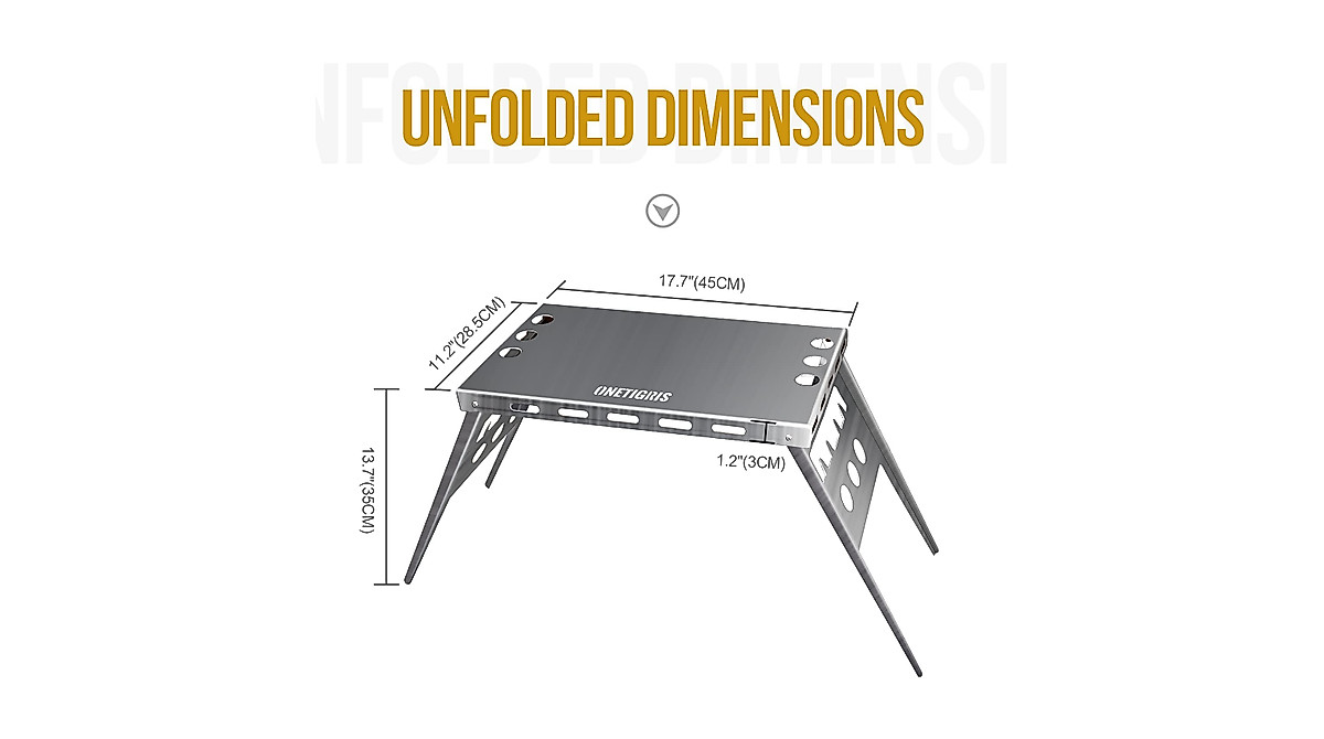 OneTigris MEGABITE Portable Camping Table - Lightweight & Durable