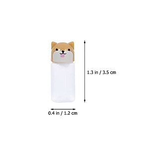 Yardwe 6pcs Condiments Squeeze Bottles with 2pcs Droppers Mini Cartoon Seasoning Sauce Bottle Animal Cap Refillable Vinegar Container Ketchup Honey Sauce Wrapping Tube Dispenser