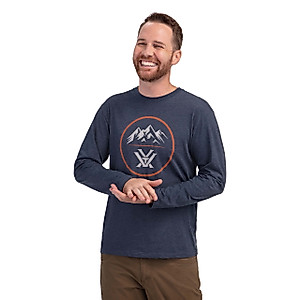 Vortex Optics Three Peaks Long Sleeve Shirts (Navy Heather, Large)