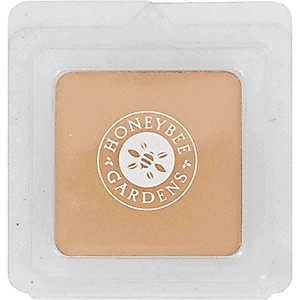 Honeybee Gardens Pressed Mineral Powder Foundation Refill, Malibu, Medium Olive Shade, Adjustable Coverage, Natural Finish, With Botanical Extracts And Vitamin E, 7.5g