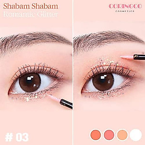 CORINGCO Eye Glitter Makeup Liquid Eyeshadow Sparkle | Shabam Shabam Romantic Glitter Shadow #03 Sunset Light K beauty Makeup Shimmer