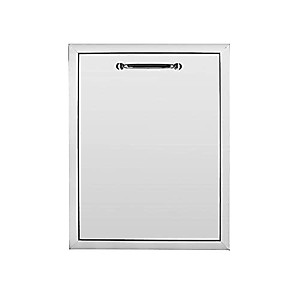 Karpevta Built-in Trash Drawer W20''XD20.9''XH27''Propane Drawer and Adjustable Garbage Ring Roll-Out Trash/Propane Tank Drawer Storage Trash Bins/Propane Tank for BBQ Island Patio Grill Station