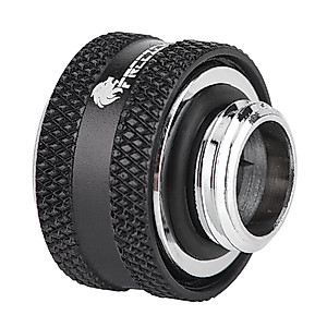 Pomya Water Cooling Fitting, 14mm Water Cooling Compression Fitting for Rigid Acrylic Tube OD (Pack of 4)(black)