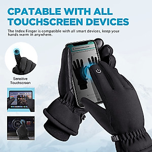 rivmount Winter Gloves Women Men,Touchcreen Insulated Warm Gloves Cold Weather Windproof Thermal Snow Gloves Skiing,Driving,Biking,Running 605