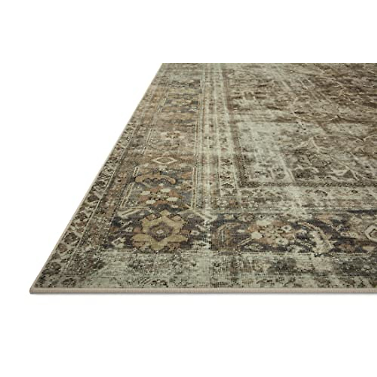 Magnolia Home by Joanna Gaines x Loloi Sinclair Collection SIN-01 Machine Washable Pebble / Taupe 8'-6" x 11'-6" Area Rug