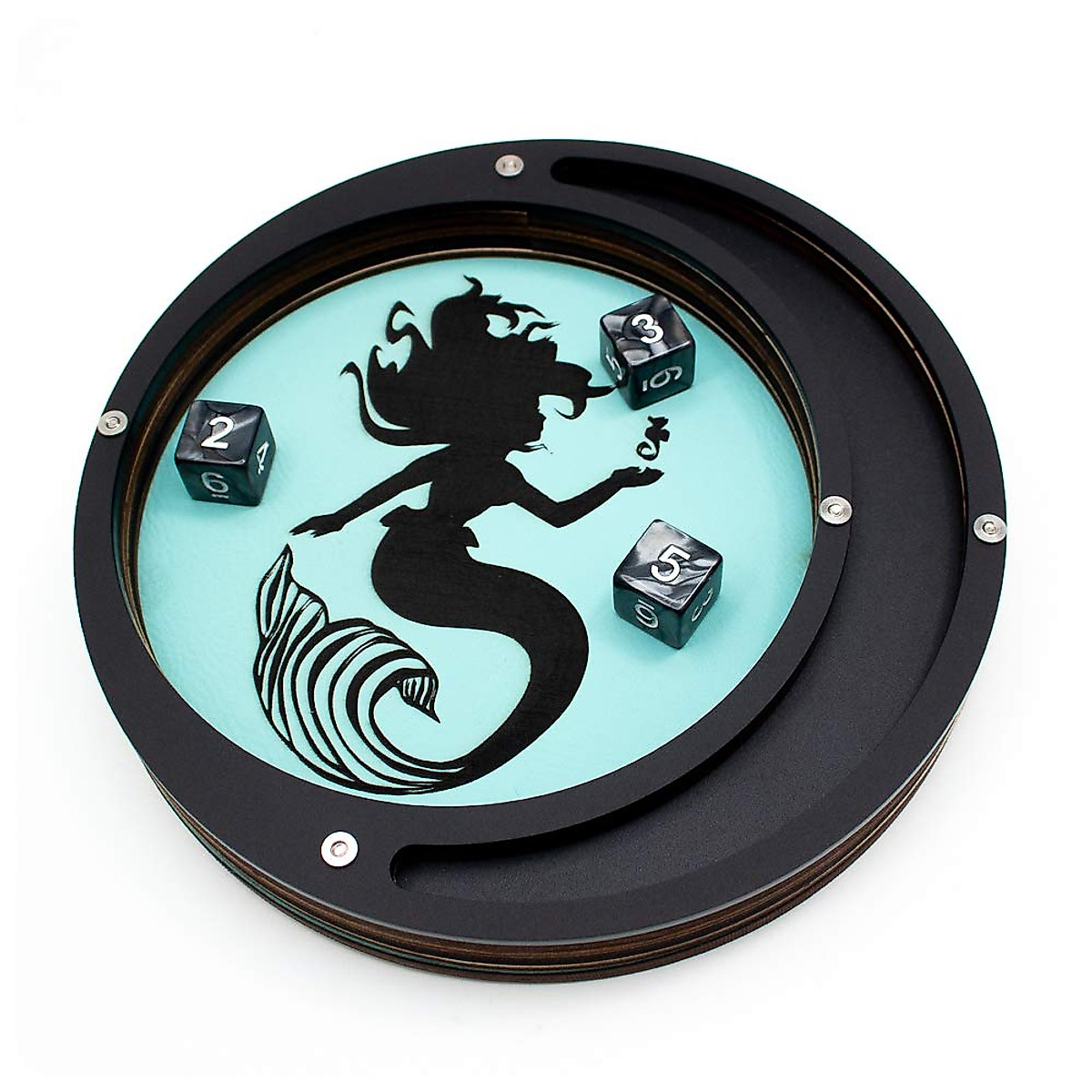 C4Labs 7.25" Padded Vegan Leather Eclipse Dice Tray - Mermaid