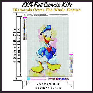 BOGVIAP Cartoon Diamond Painting Kit,5D Diamond Painting Kits for Kids,Diamond Painting Art,for Home Wall Decoration Diamond Art 12x16 inch