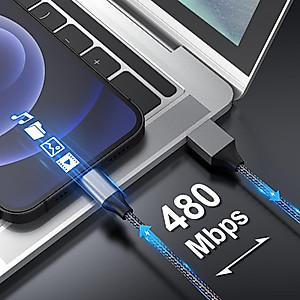 Sundix iPhone Charger, Lightning Cable [MFi Certified] 5Pack [1/3/3/5/5FT] iPhone Charger Cable Cord Nylon Braided Fast Charging Data Transfer Cord for iPhone 14/13/12/Pro Max /11/XS/Max/XR/X/8