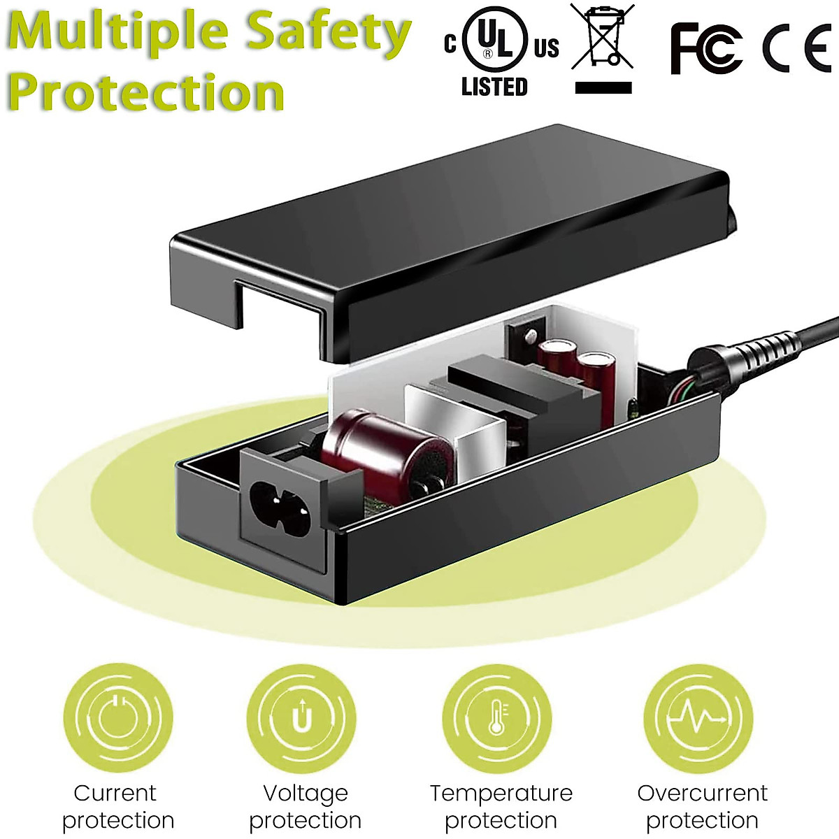 24V 2.5A Power Supply Adapter 110V-240V AC to DC 24 Volt 60 W Charger Power Cord for Logitech Racing Wheel,LED Strips, LCD Monitor,CCTV Camera