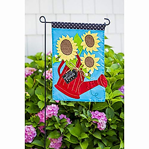 Evergreen Flag Classic Black Iron Garden Flag Stand with Rubber Stopper - 17.5" x 44"H