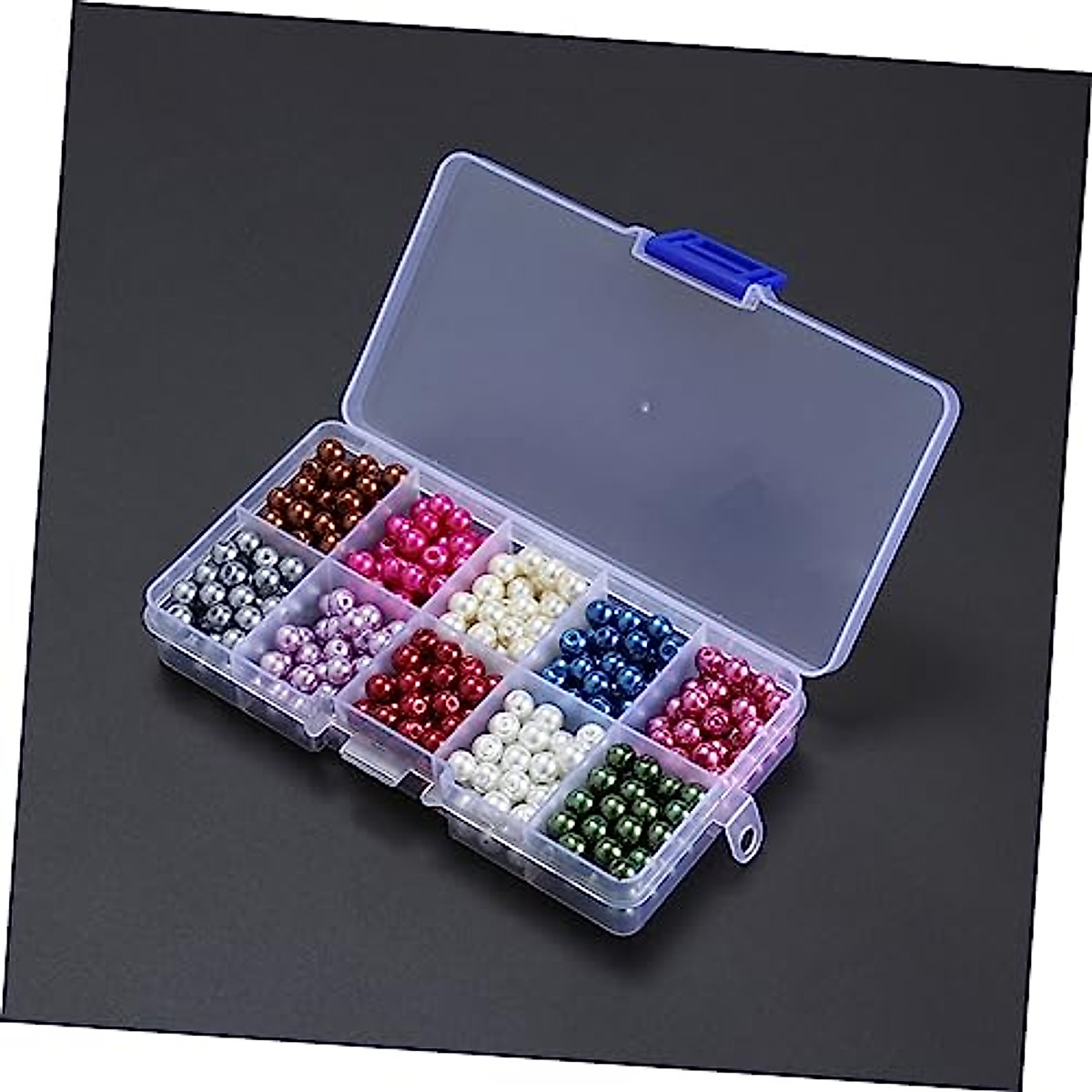 COHEALI 500pcs Glass Crystal Beads Bracelet Kit Beads Bracelets Beads Gemstone Round Loose Bead Box Set Mixed Crystal Jewel Beads Dyed Beads Round Beads for Necklace Making Suite Jewelry