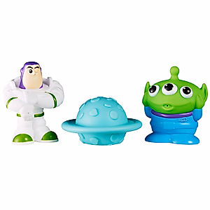 The First Years Disney/Pixar Toy Story Bath Toys - Buzz Lightyear, Alien, and Planet - Squirting Kids Bath Toys for Sensory Play - 6-18 Months - 3 Count