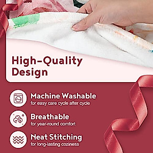 ADEXDO Gifts for Mom from Daughter, Blanket for Mom Gifts, Anniversary Mom Birthday Gifts, I Love You Mom Blanket, Throw Blanket 60" × 50" (White)