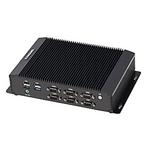 KINGDEL i5 8th Gen. CPU Desktop Computer, Office Computer with 8GB RAM, 128GB SSD, 6xCOM, 4xUSB 3.0, 4xUSB 2.0, 2xLAN, GPIO, HD Port, VGA, Fanless