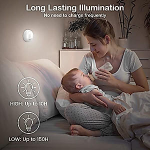 ALACRIS Cute Cat Motion Sensor Night Light (2 Pack), Cordless Rechargeable LED Night Light, Stick-Anywhere Closet Lights Stair Lights, Wall Lights for Hallway, Bedroom, Kids Room