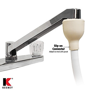 Plumb Pak PP825-60 Purpose Bath Spray Clip On Connector, for Use with Most Sink Spouts, Hose, Rubber, 52", White