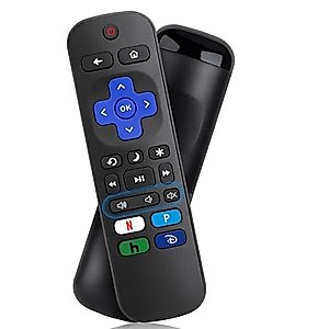 JNGKE Roku Replacement Remote Control Only for Roku TV, for TCL Roku/Hisense Roku/Onn Roku/RCA Roku/Sharp Roku ect, with Netx/Disn+/Prime Vid/Hu Buttons【Not for Roku Stick & Box & Player】