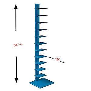 Spine Tower Shelf - Bright Cyan