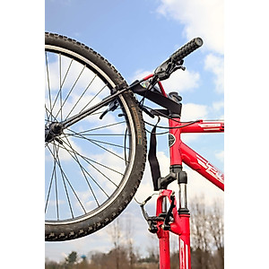 Universal Bike Wheel Attachment Rack To Transport Bicycle Tire Up To 26 Inches On Frame While Mounted On Fork Mount Car Roof Rack. Save Storage Space In Trunk Or Back Seat, Avoid Damaged Cycling Tires
