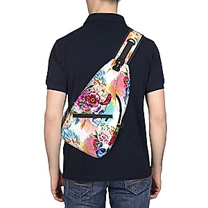 Sling Bag for Men Women, for Sugar Skull Mexcian Pattern, Shoulder Backpack Chest Bags